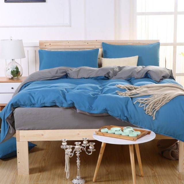 Solid Color Soft Cotton Duvet Cover Bedding Set (28 colors )