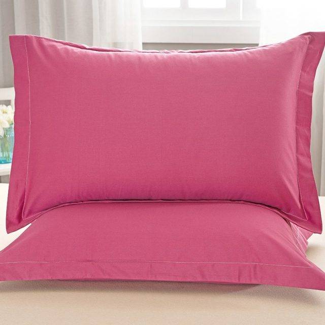 2 Pcs Solid Color Cotton Pillow Covers Set (4 Colors)