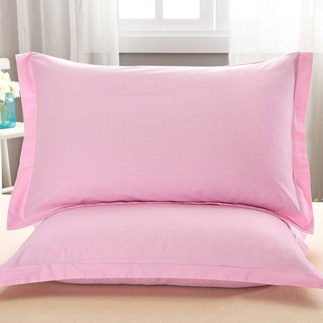 2 Pcs Solid Color Cotton Pillow Covers Set (4 Colors)